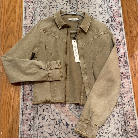 Mustard Seed | Jackets & Coats | Mustard Seed Tan Jean Jacket Ml | Poshmark
